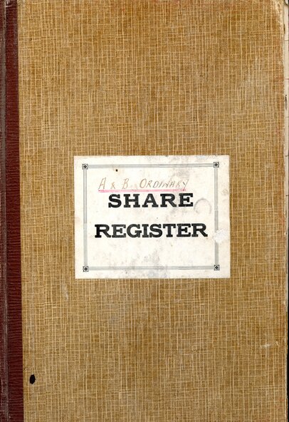 Book - HANRO COLLECTION: SHARE REGISTER A & B ORDINARY 1929 - 1930