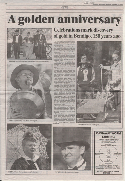 Newspaper - Kangaroo Flat Gold Mine Collection: 150 years of gold