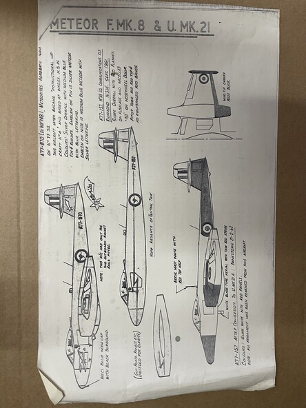 Drawing (Item) - Gloster Meteor RAAF Paint Schemes for Meteorites ...
