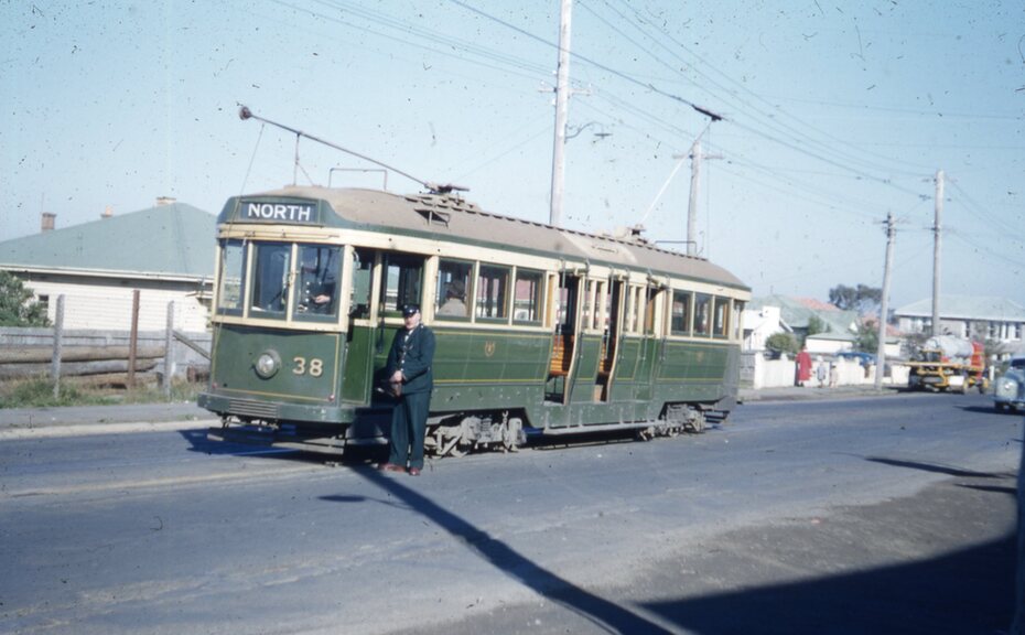 Slide - SECV Geelong 38 at Belmont, Hugh Ballment, 25/5/1954