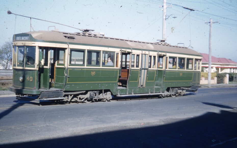 Slide - SECV Geelong 40 at Belmont, Hugh Ballment, 25/5/1954