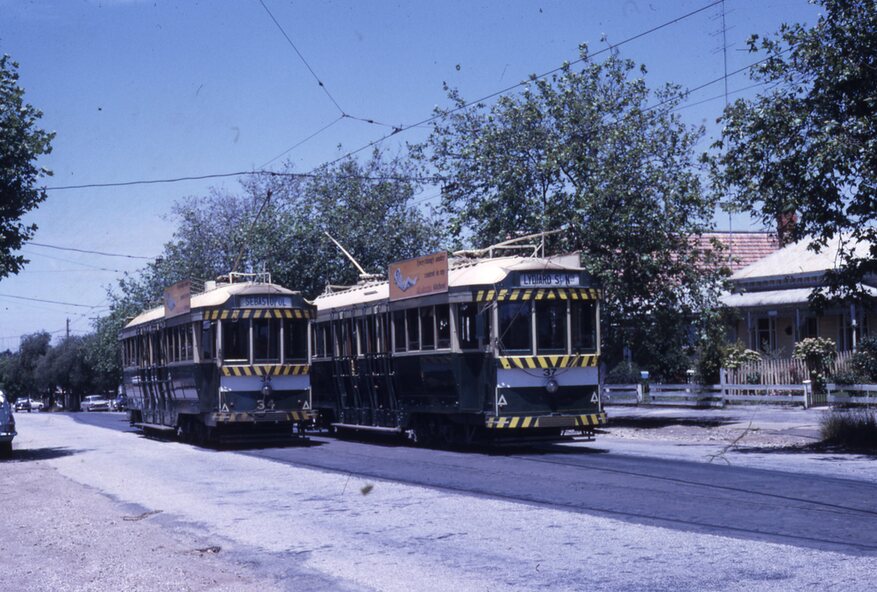 Slide - SECV Ballarat 34 and 37, Lydiard St North, Robert Green, 1/1969