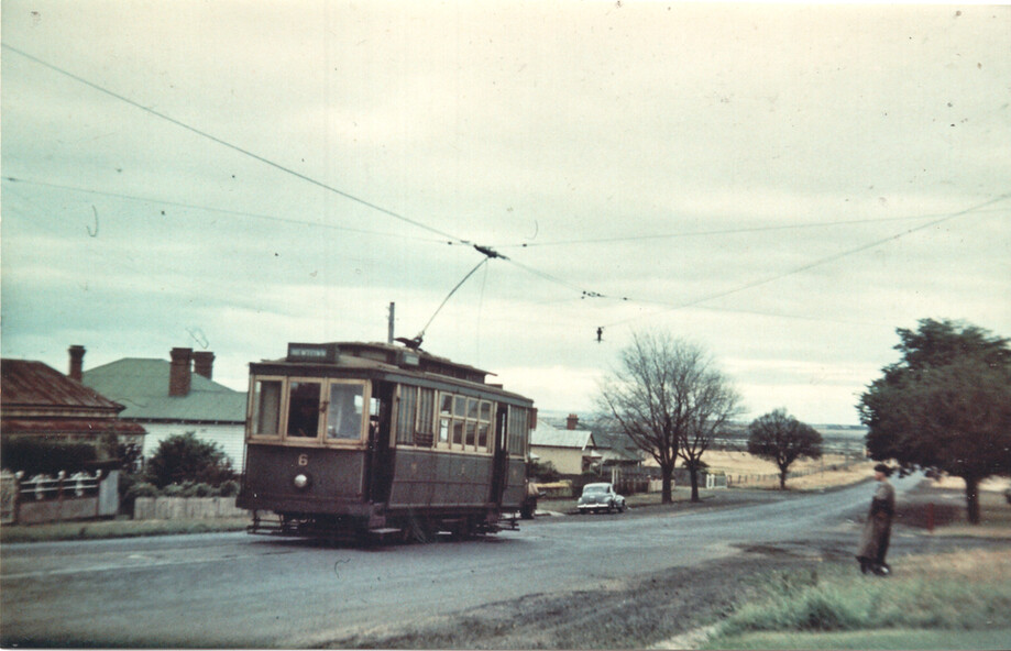 Photograph - SECV Geelong tram 6 at East terminus, 1950s