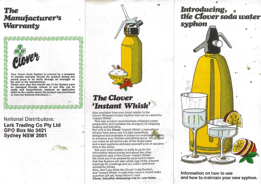 Domestic object - Clover "Dora" Soda Syphon