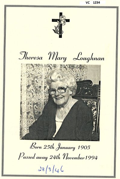 Pamphlet, Theresa Mary Loughan 1905-1994, 1994